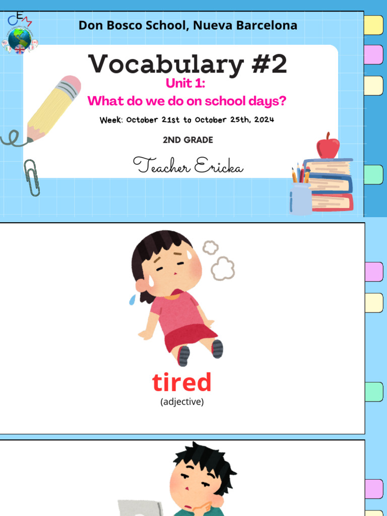 2nd Grade Vocabulary List: Unit 1 | PDF