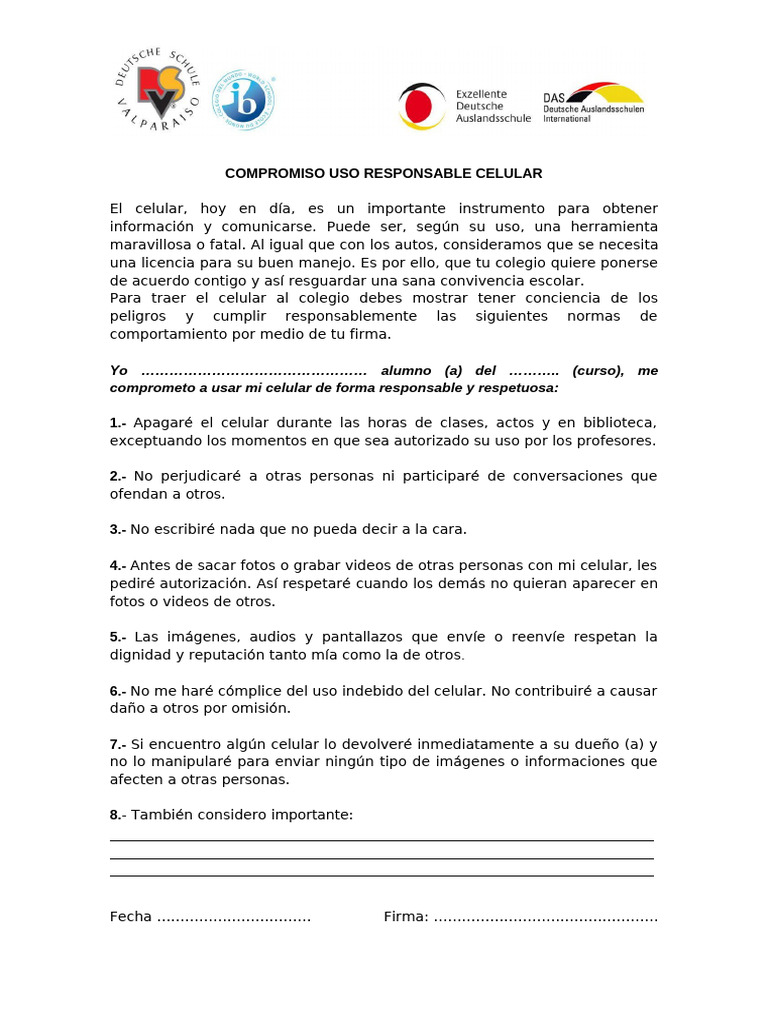 Uso Celular Compromis | PDF