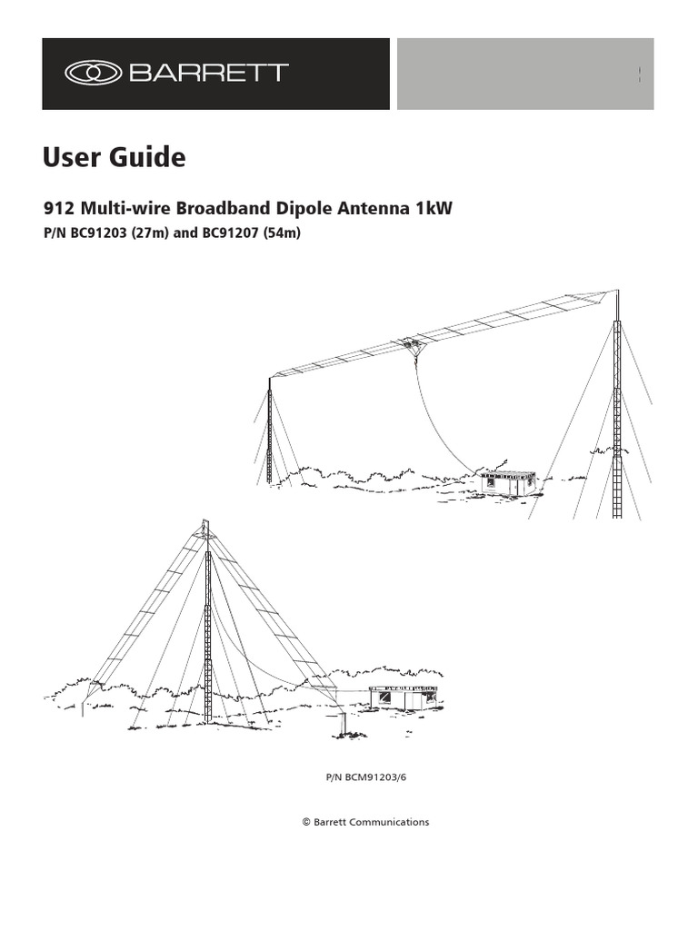 912 1kW multi-wire broadband dipole antenna manual BCM91203 - 6 | PDF ...