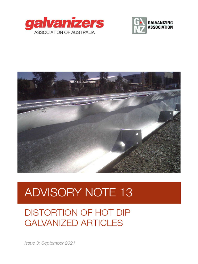 Hot Dip Galvanizing Distortion Guide | PDF | Welding | Construction