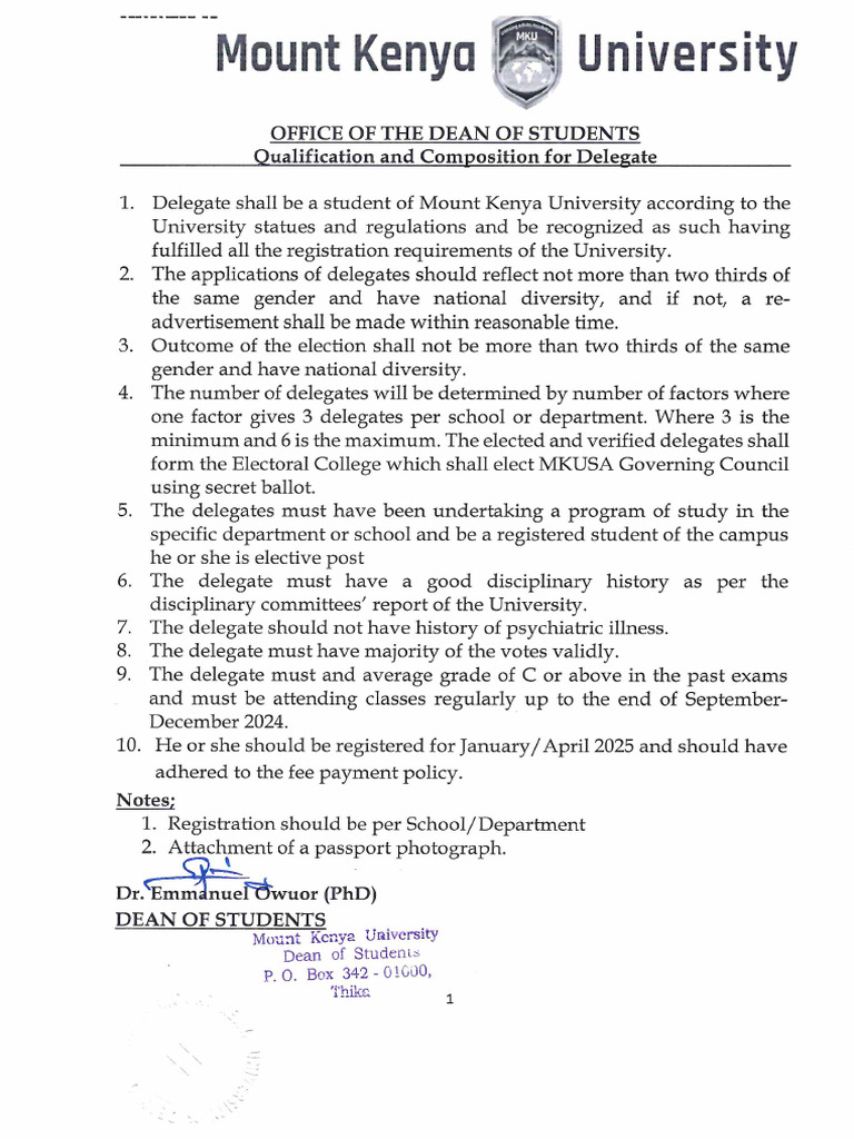 MKUSA Candidates Conditions | PDF