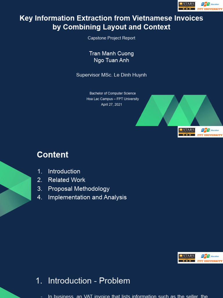 Slide - Key Information Extraction From Vietnamese Invoices by Combining Layout and Context ...