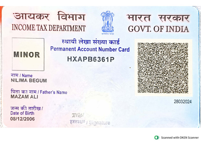 Nillu Pan Card | PDF
