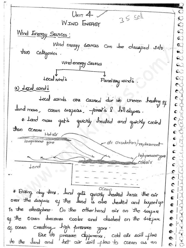 Unit - 2 RES - Wind Energy | PDF