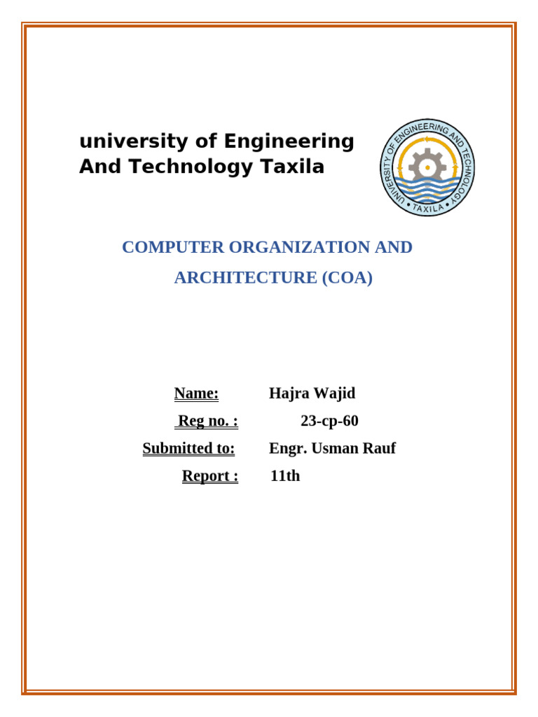 COA 23-CP-60 LAB 11 hajra... | PDF