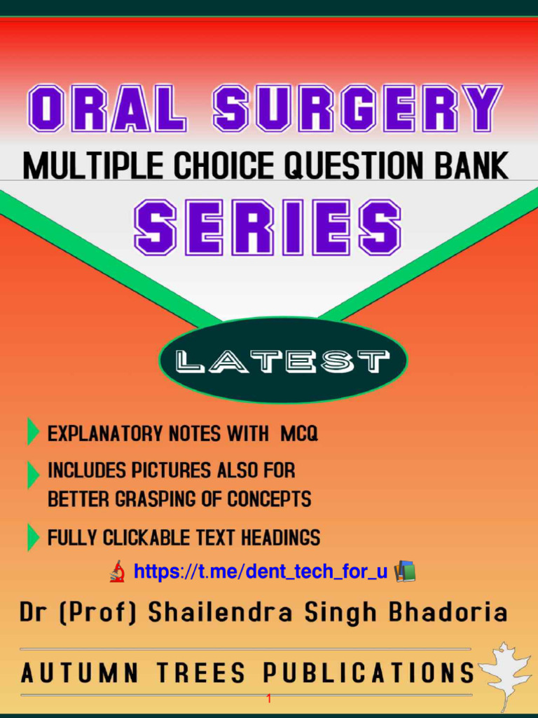 Oral Surgery Multiple Choice Question Bank Series | PDF ...
