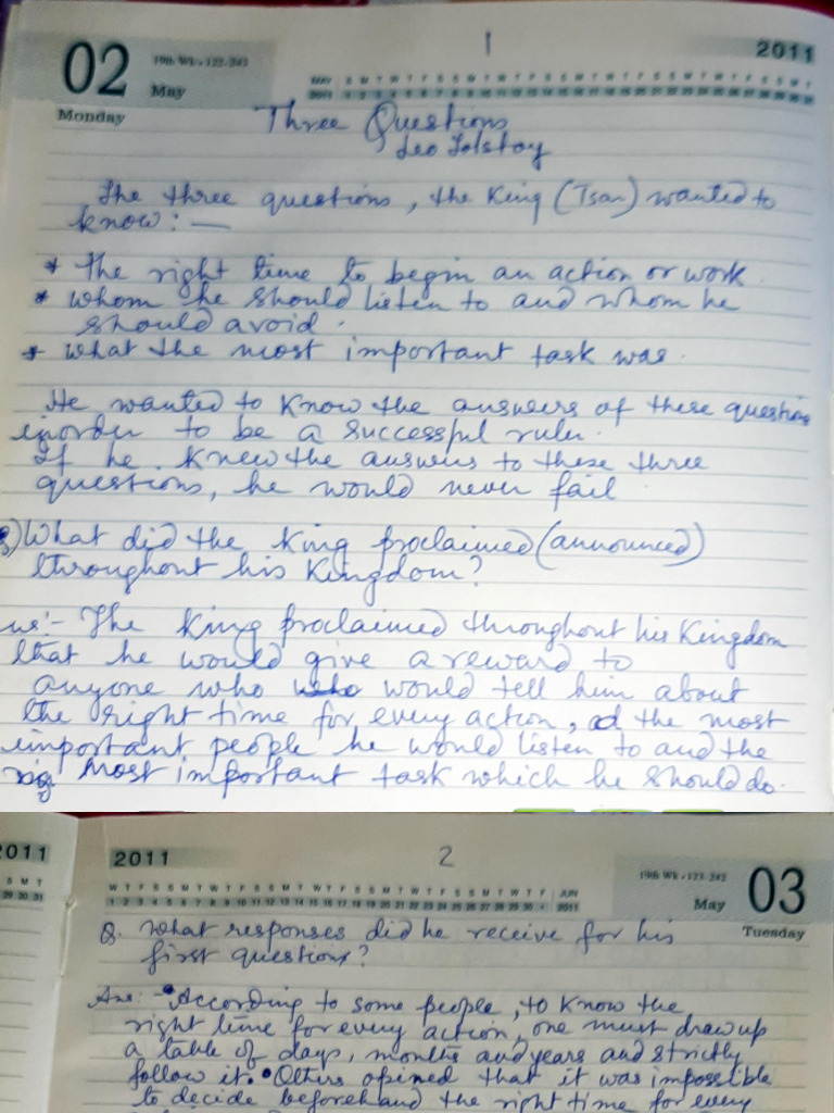 Three Questions | PDF