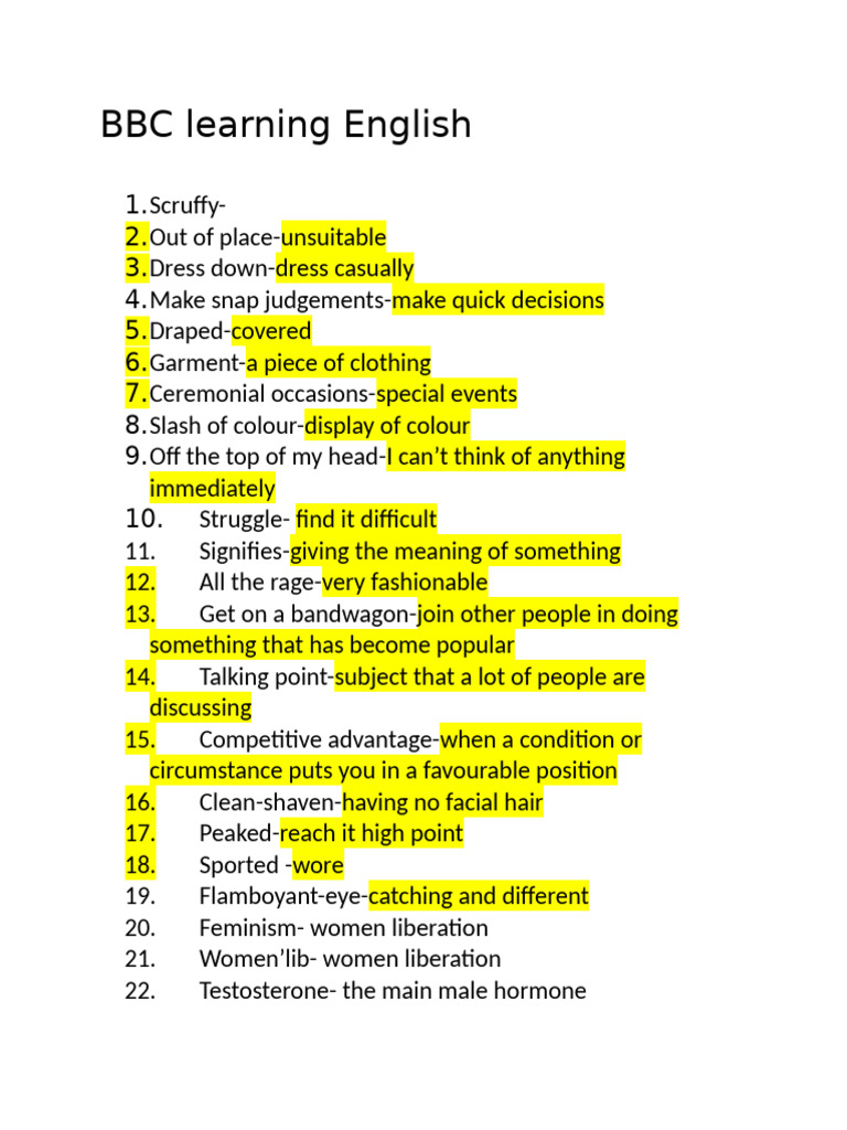 BBC learning English | PDF | Fashion | Clothing