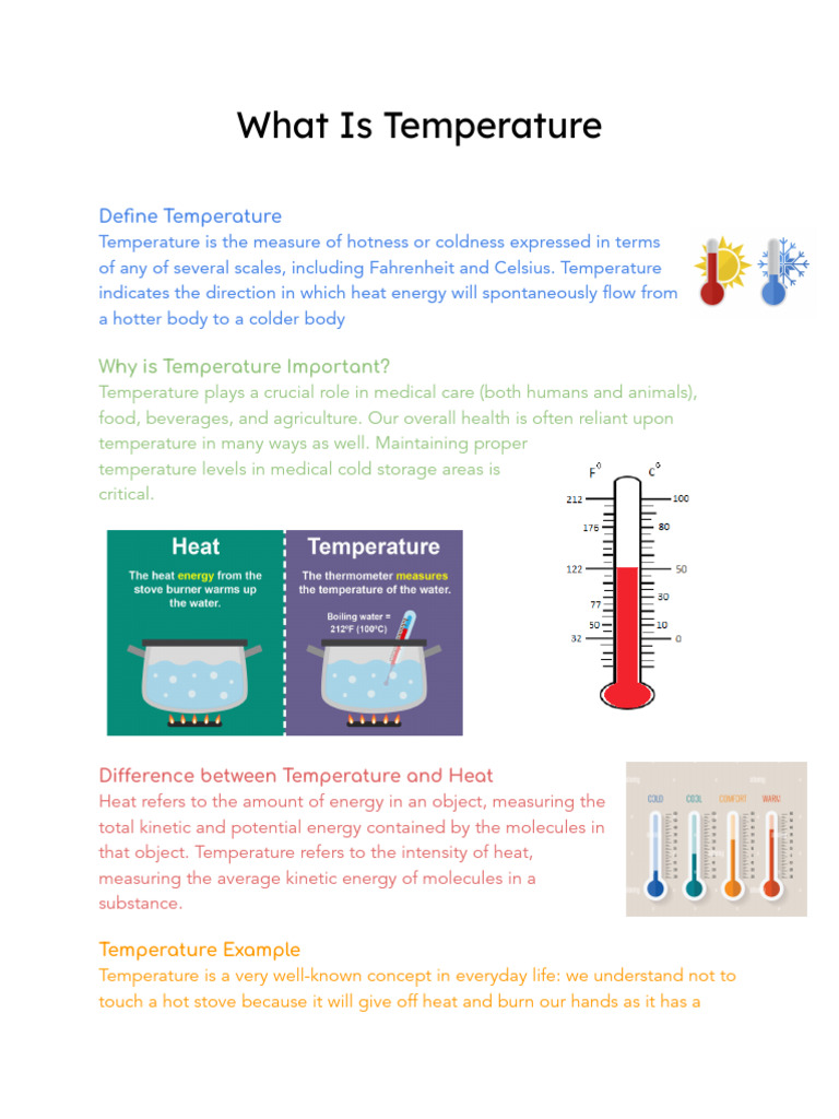 What Is Temperature | PDF