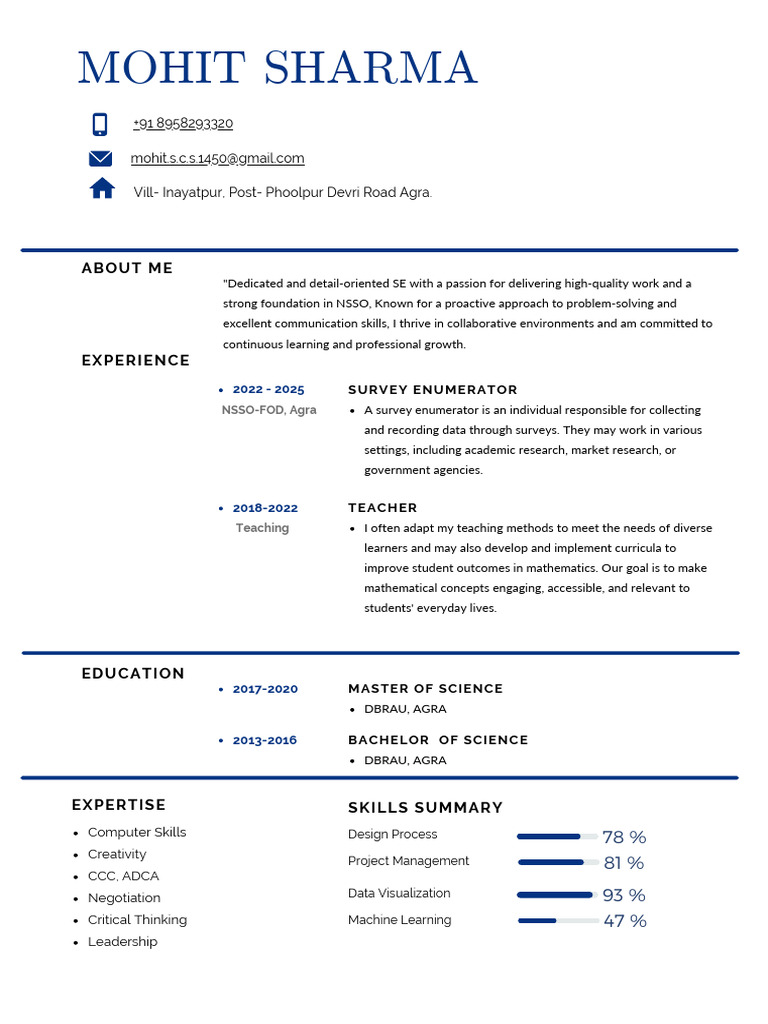 White Classic Clean Resume | PDF