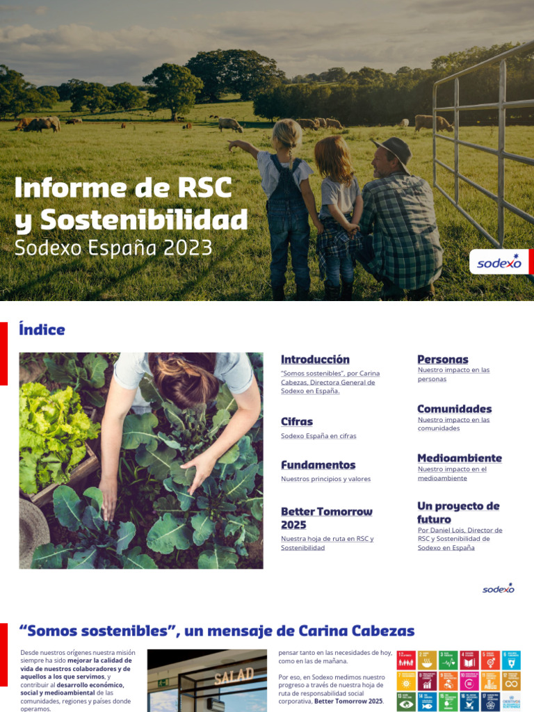 RSC 2023: Sostenibilidad en Sodexo España | PDF | Sustentabilidad ...