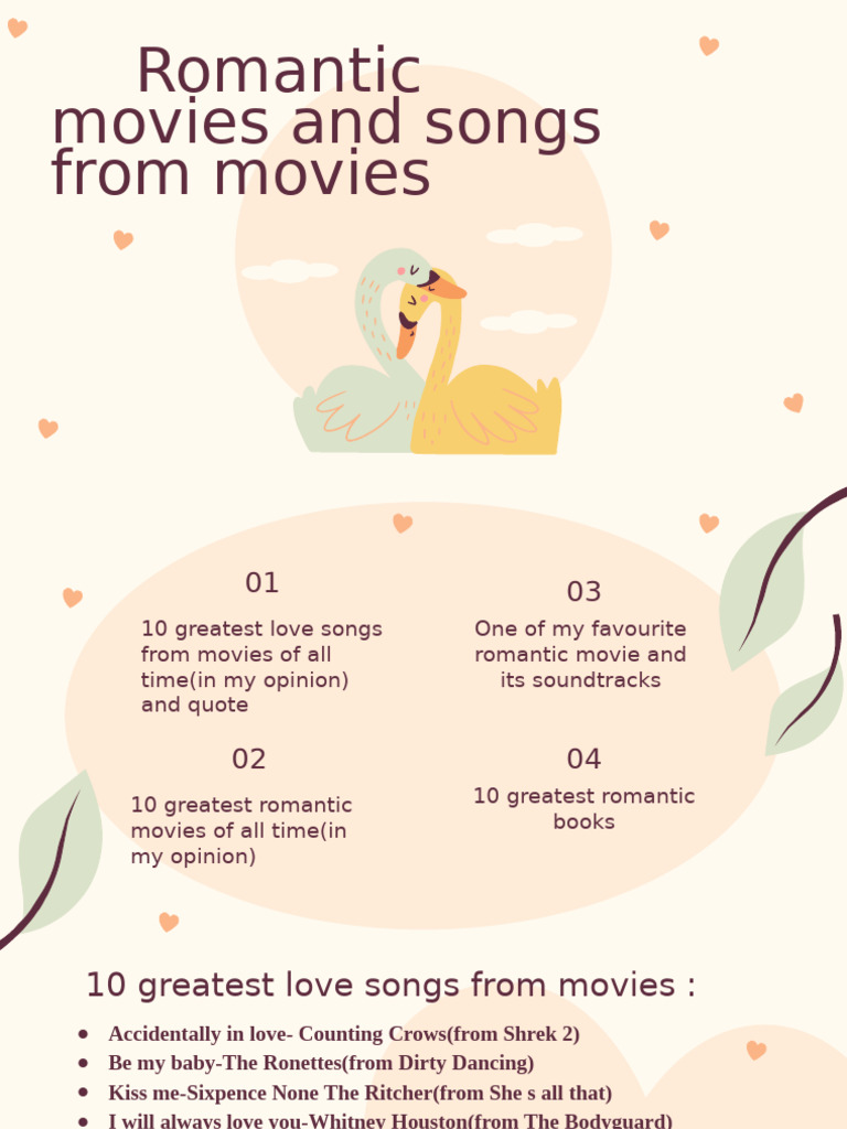 Top Romantic Movies and Songs List | PDF