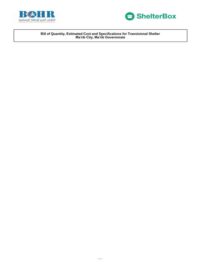 TS -BoQ and Specifications-En. | PDF | Door | Concrete