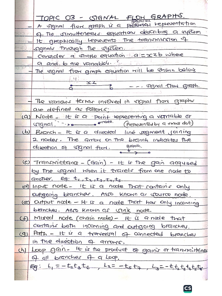 Control Systems Topic 03 - Signal Flow Graphs | PDF