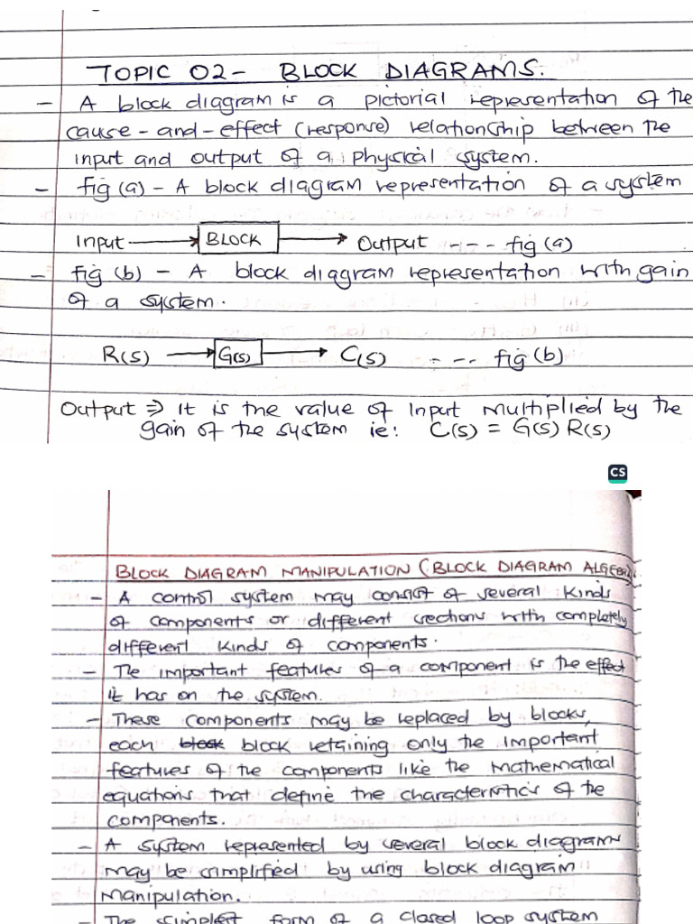 Control Systems Topic 02- Block Diagrams | PDF