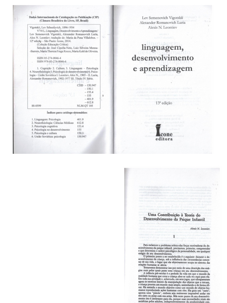 Leontiev - Uma contribuição à teoria do desenvolvimento da psique ...