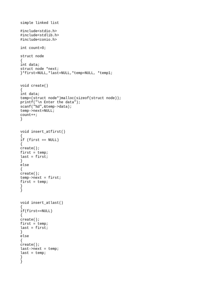 code snippet for SLL | PDF | Software Development | Object Oriented ... code snippet for SLL | PDF | Software Development | Object Oriented ...