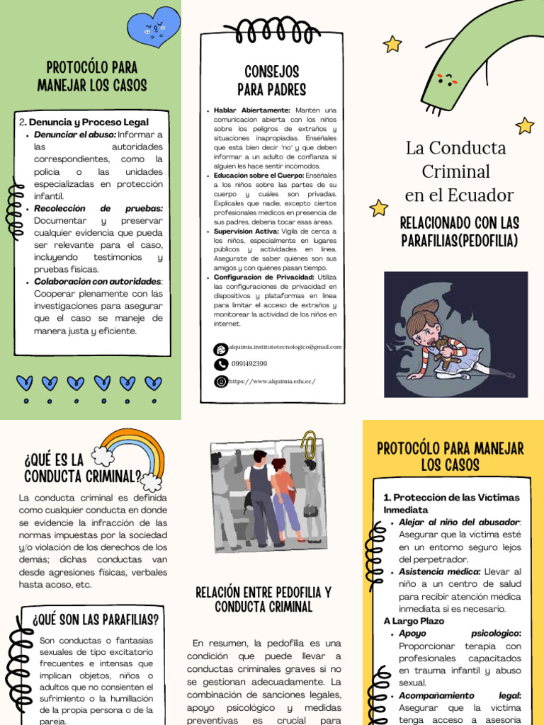 Triptico Conducta Criminal | PDF | Pedofilia | Justicia