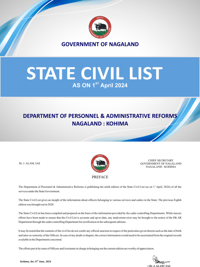State-Civil-List-2024 | PDF | Government | Government Of India