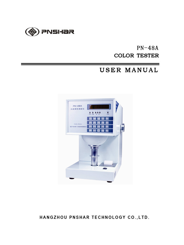 Pn-48a Color User Manual (v2) | PDF | Color | Pigment