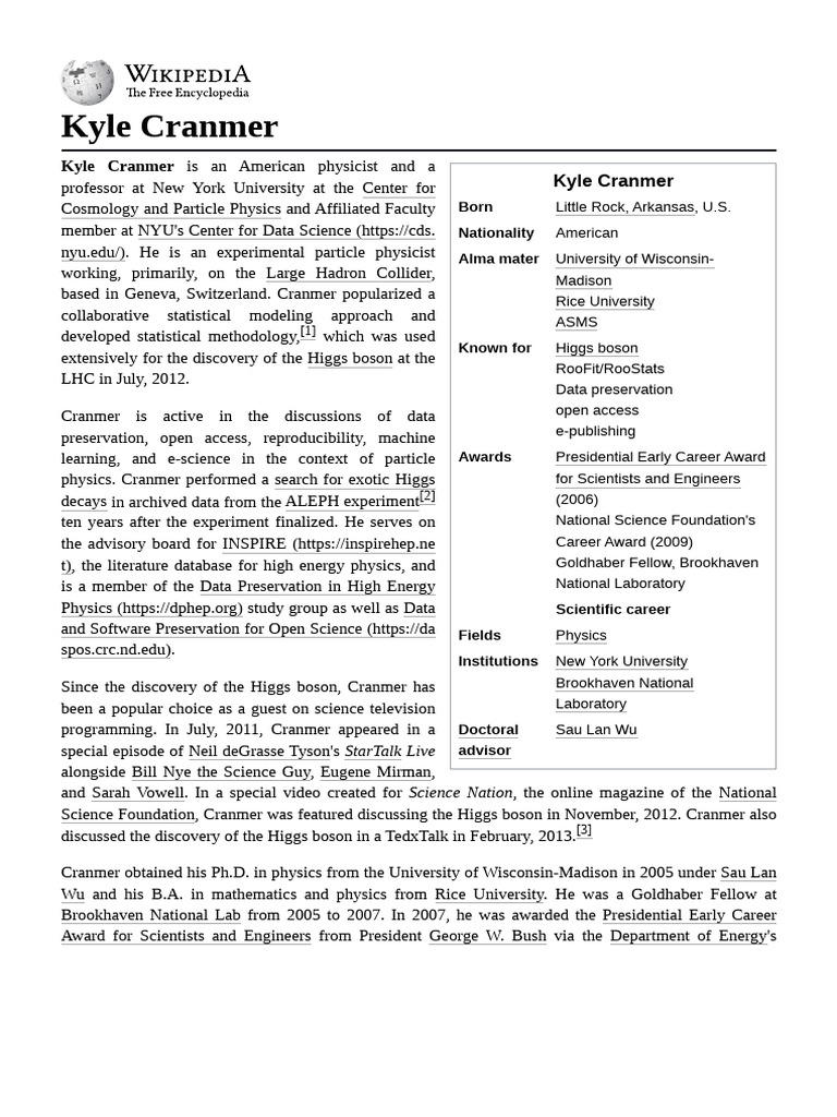 Kyle_Cranmer | PDF | Science | Theoretical Physics