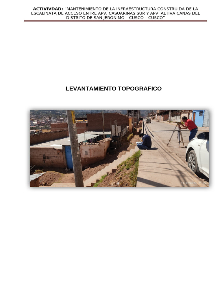 LEVANTAMIENTO TOPOGRAFICO 2 (1) | PDF | Topografía | Clima