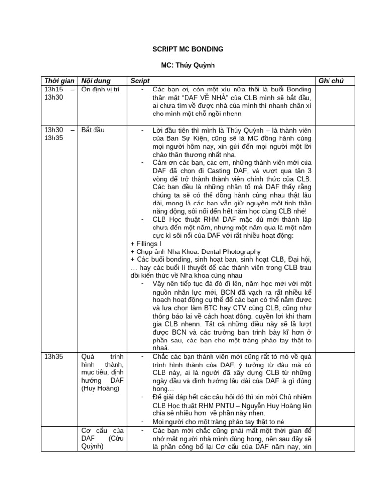 Script MC Bonding | PDF