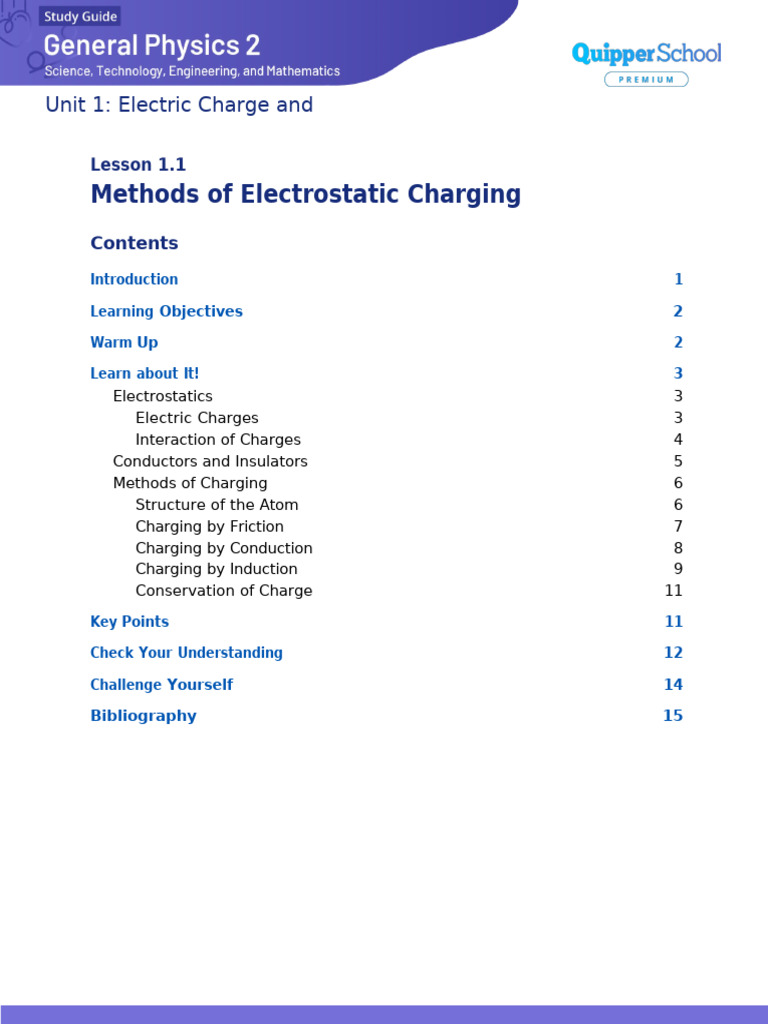 Methods of Electrostatic Charging Explained | PDF | Electric Charge ...