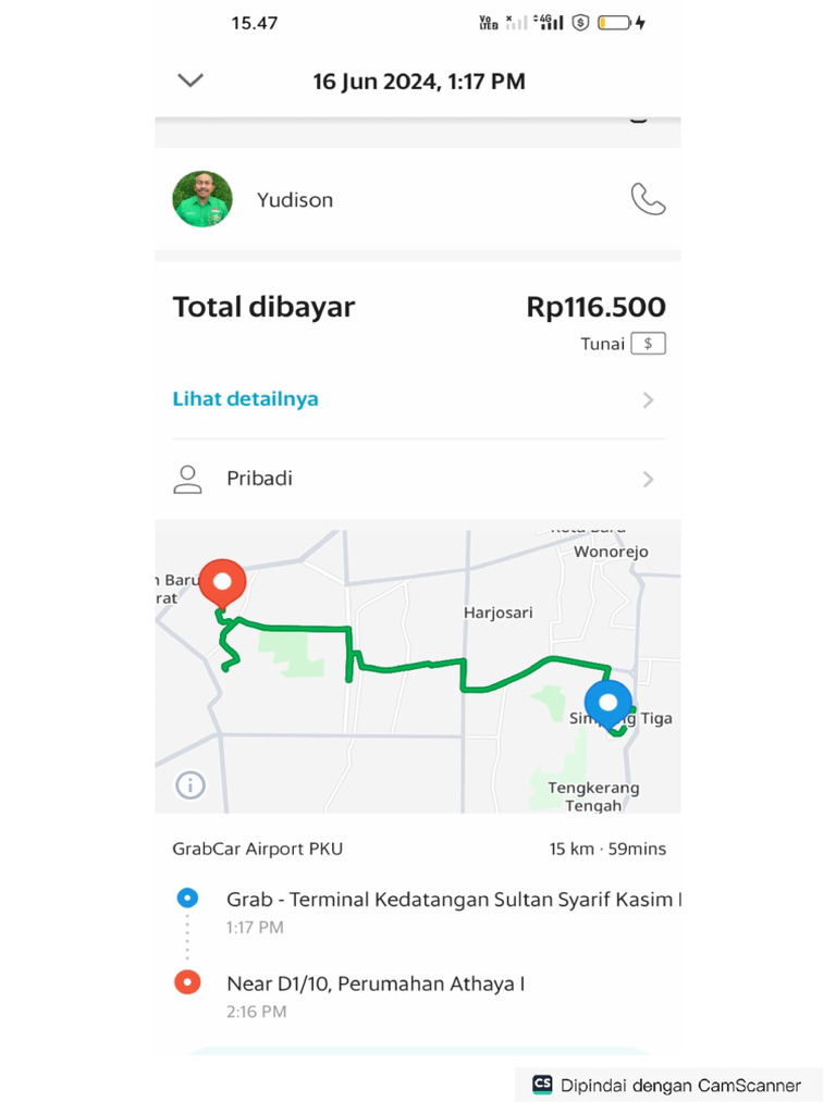 Uang Makan, Hotel, Tiket Kapal, Tiket Pesawat, Ongkos Go-Jek Pangkalan, Taksi, Grab | PDF