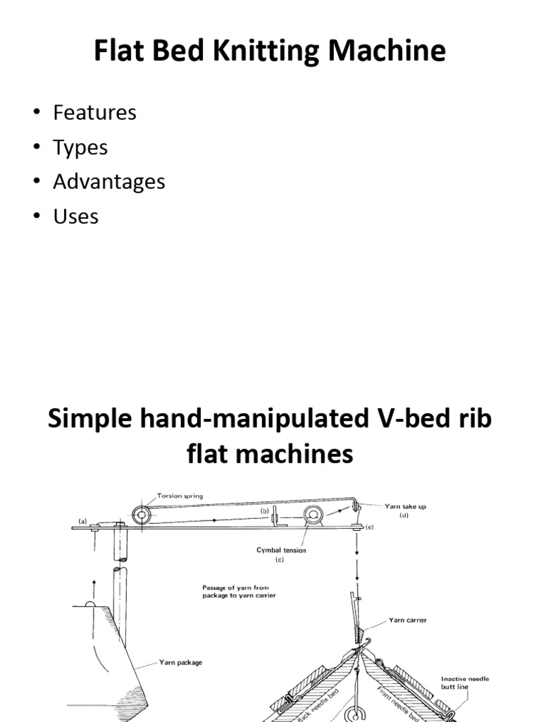V-Bed Flat Knitting Machine Overview | PDF | Knitting | Textile Arts