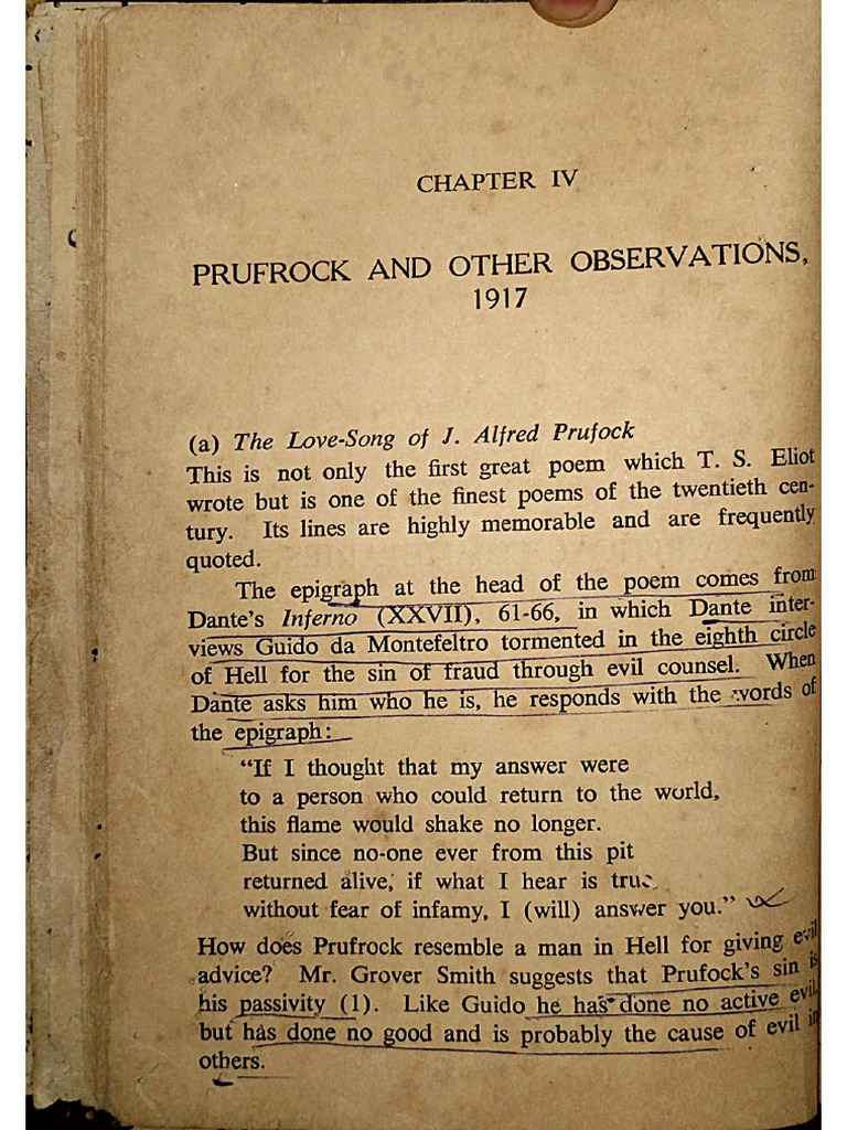Prufrock and other Observations | PDF