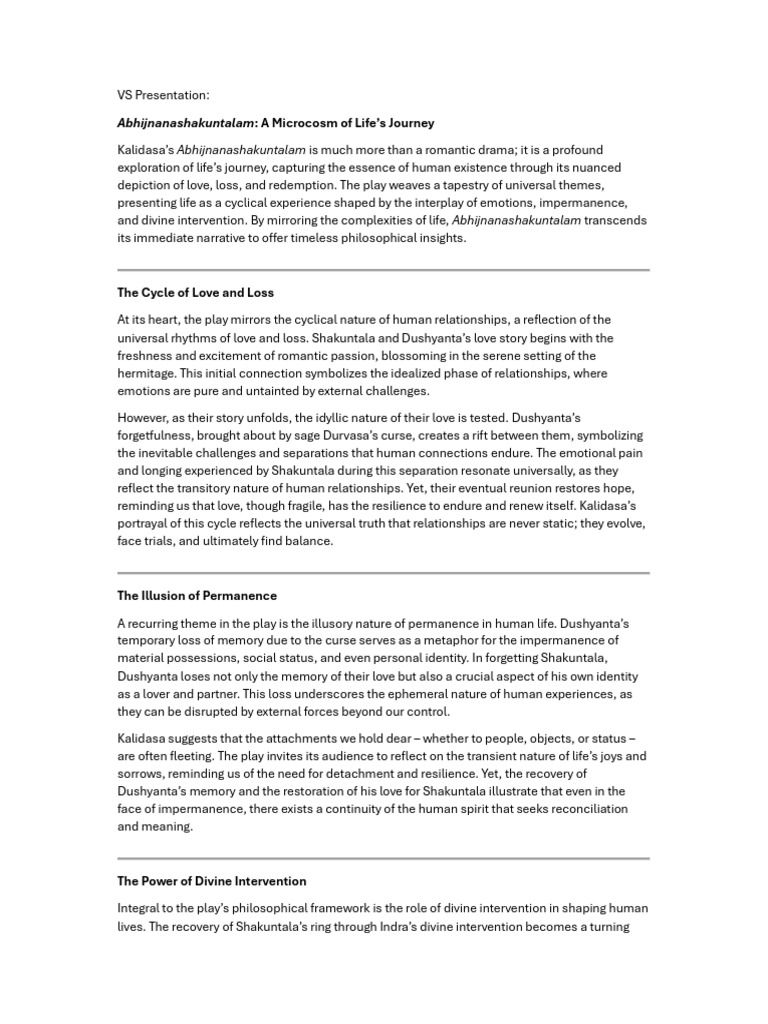 VS Presentation Word Speech | PDF | Love
