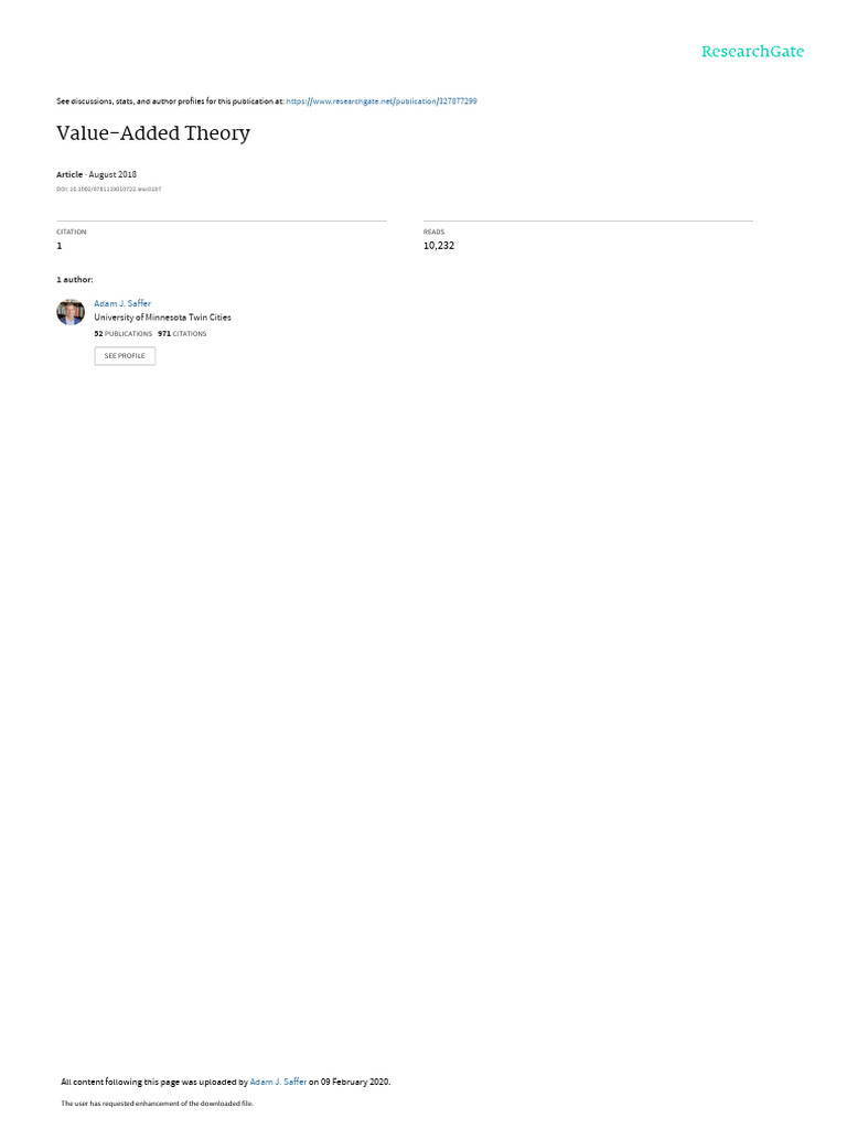 Value-Added Theory Explained | PDF | Collective Action | Motivation