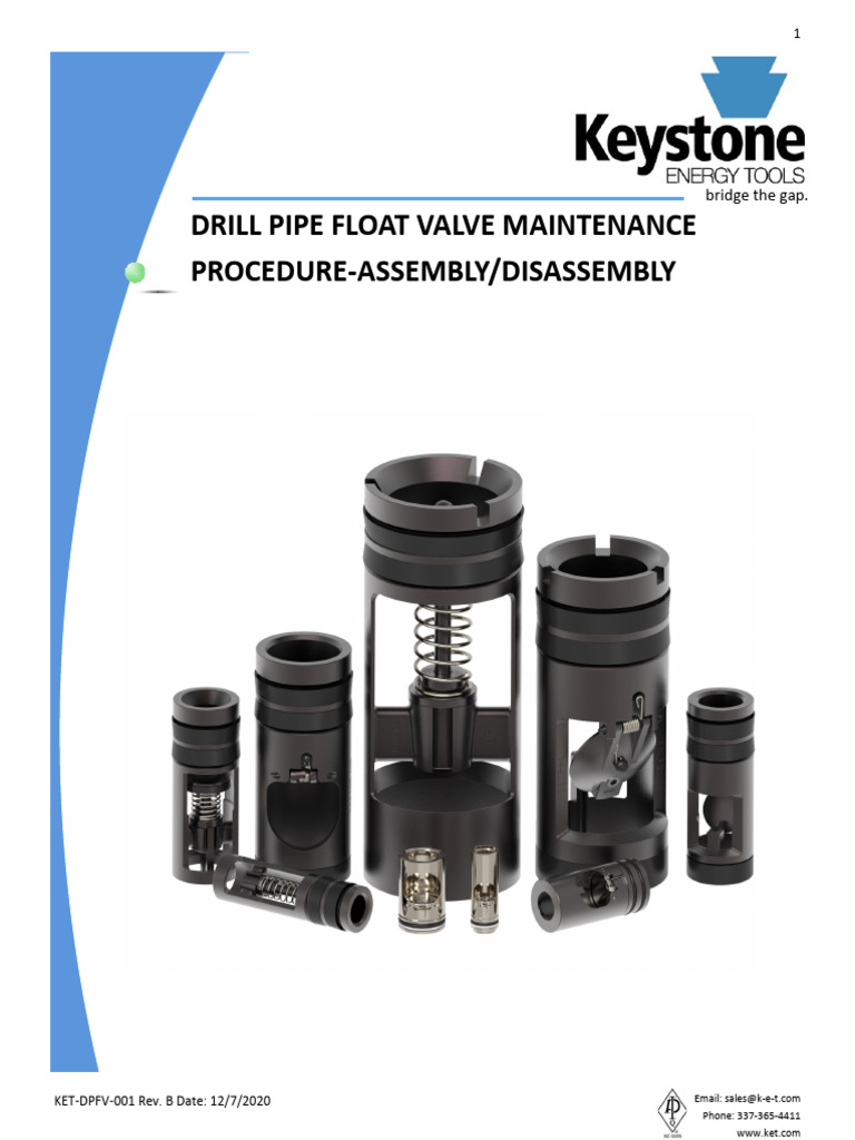 Drill Pipe Float Valve Maintenance Guide | PDF | Valve | Tools