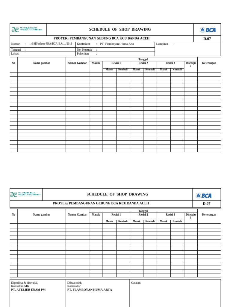 Jadwal Gambar Toko BCA Banda Aceh | PDF