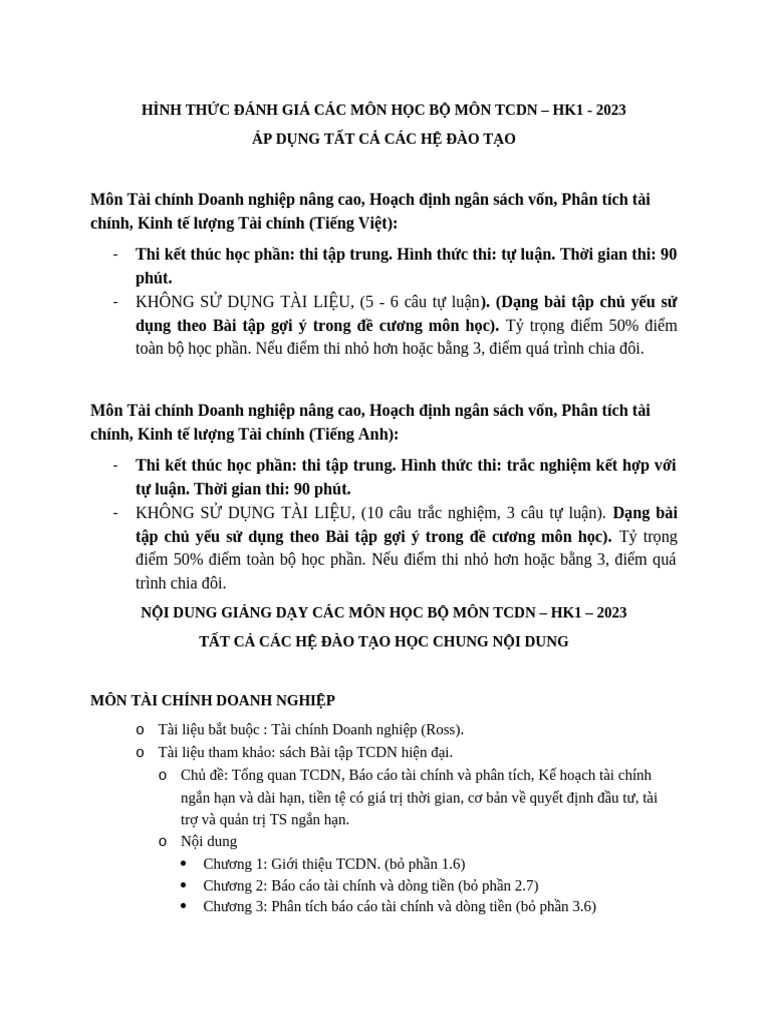 NoiDungGiang CTTT HK3 2023 | PDF