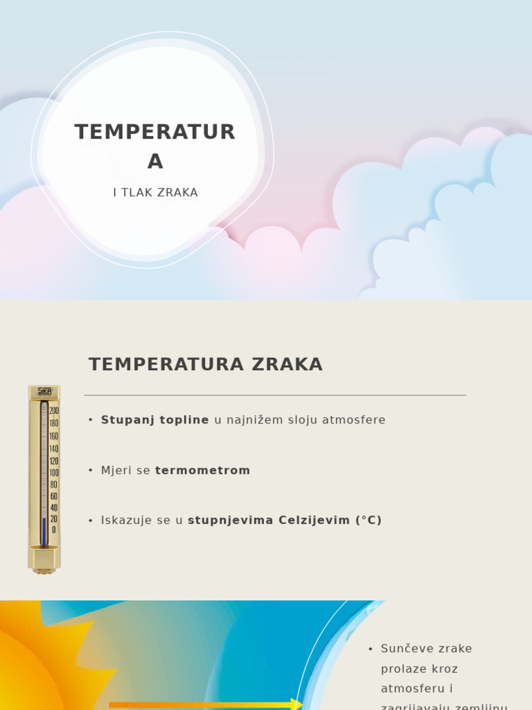 Temperatura I Tlak Zraka | PDF
