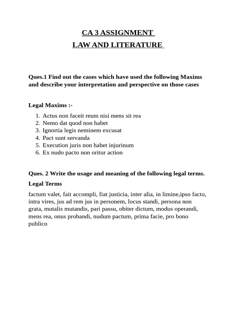 Legal Maxims and Terms Explained | PDF | Burden Of Proof (Law ...