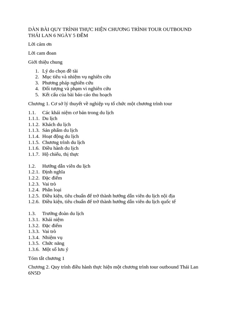 Dàn Bài THNN2 | PDF