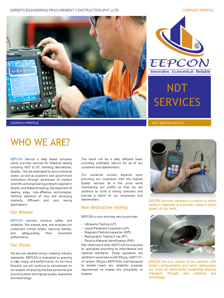 NDT + Calibration Profile | PDF | Calibration | Nondestructive Testing