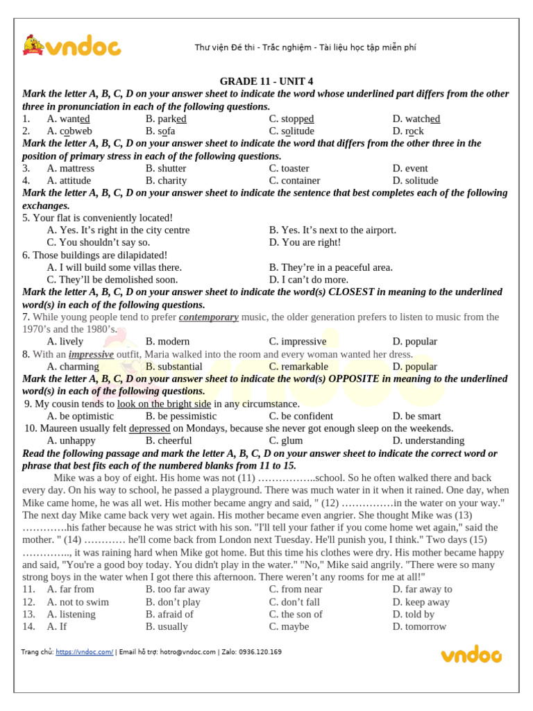 Bai Tap Tieng Anh 11 Friends Global Unit 4 | PDF