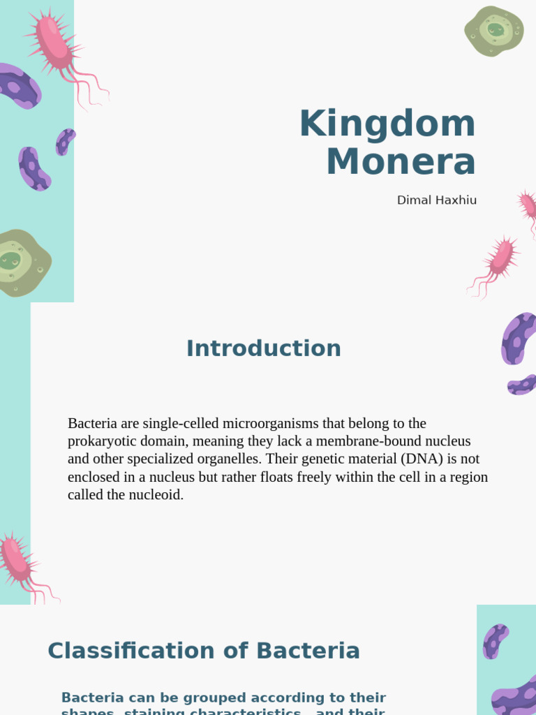 Kingdom Monera | PDF | Bacteria | Archaea