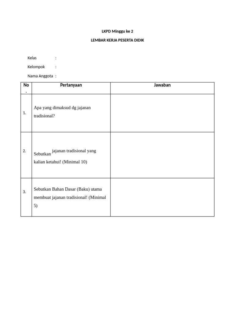 LKPD Kewirausahaan Minggu 2 | PDF