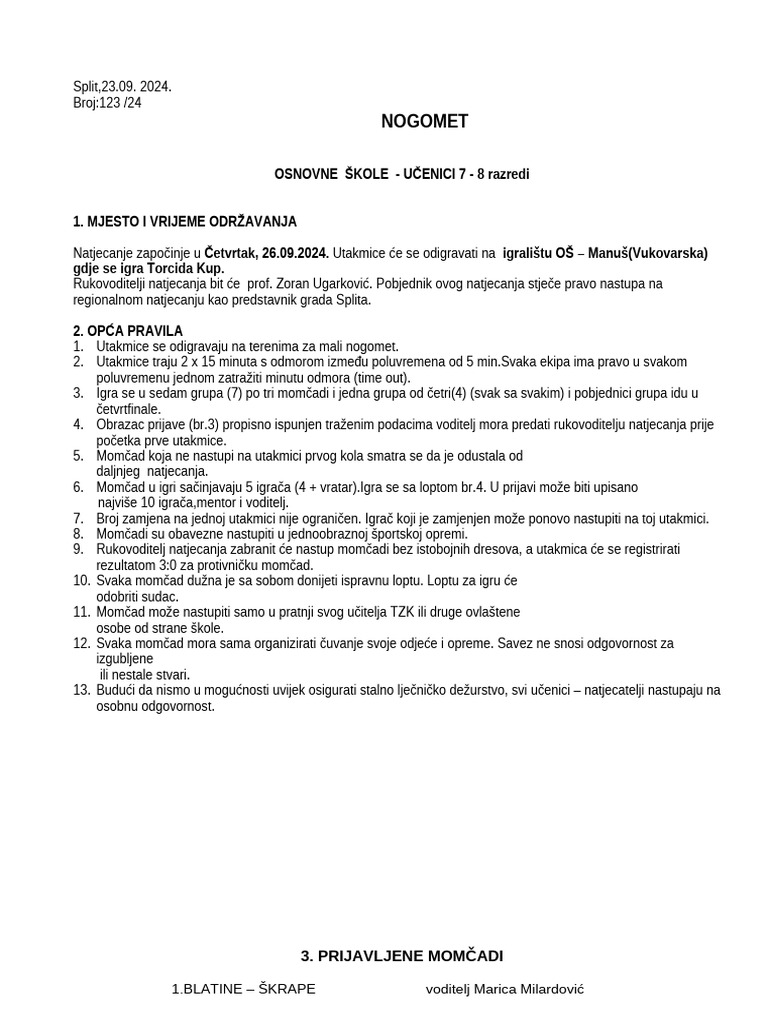 RASPIS OŠ M 7 - 8 RAZ. 2024 - 25 | PDF