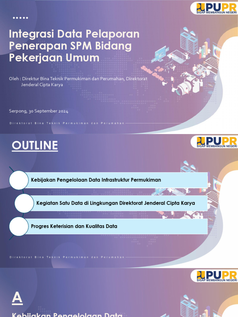 03. Integrasi Data Pelaporan SPM PU_Dit. BTPP | PDF