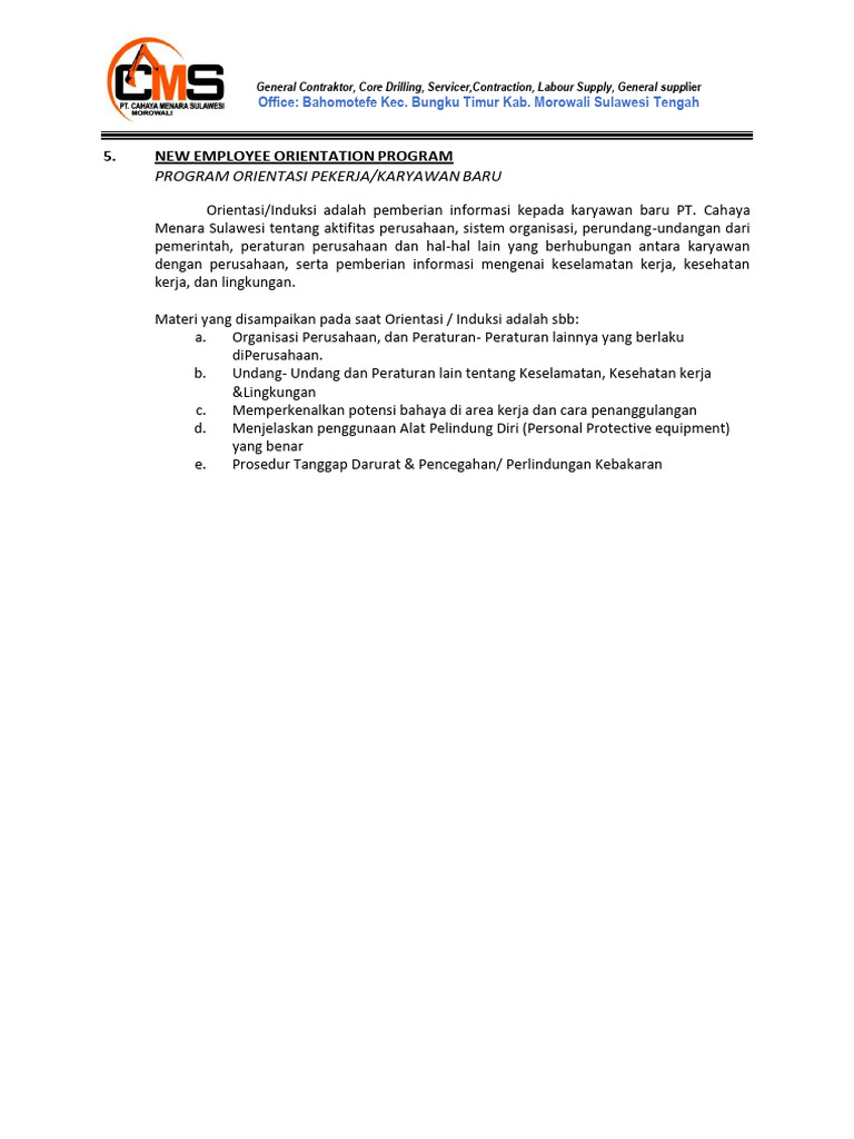 New Employee Orientation Program | PDF