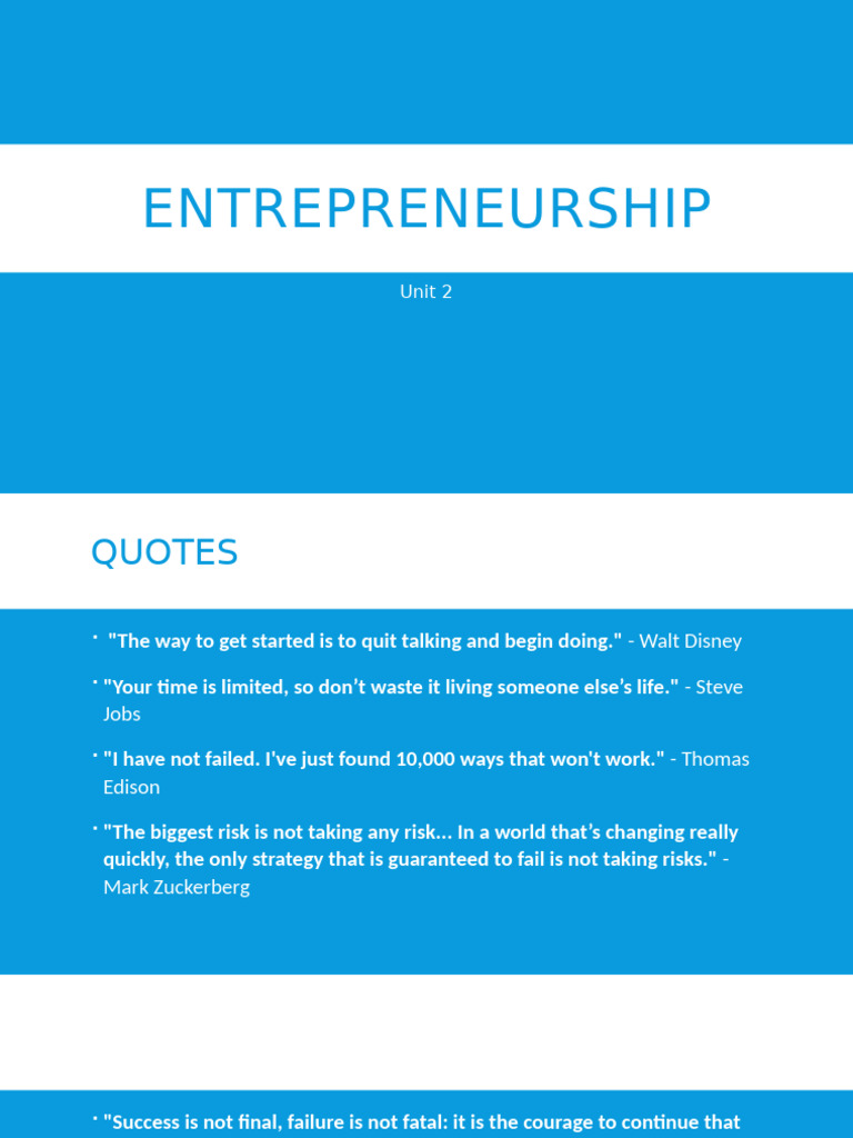 MBA - 2nd Year - Entrepreneurship - Unit 2 | PDF | Entrepreneurship ...