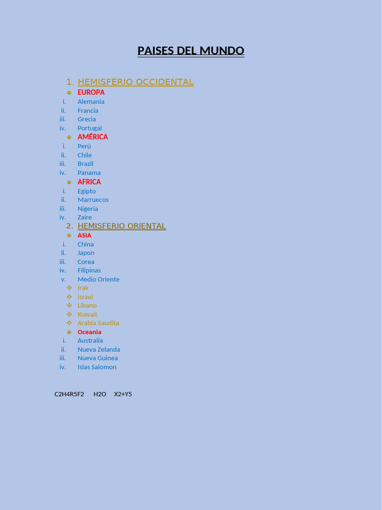 Paises Del Mundo (3) 1 | PDF