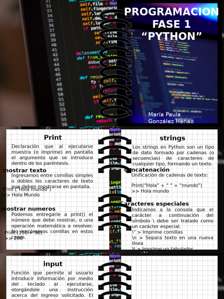 Cuaderno de Notas | PDF | Python (lenguaje de programación) | División ...
