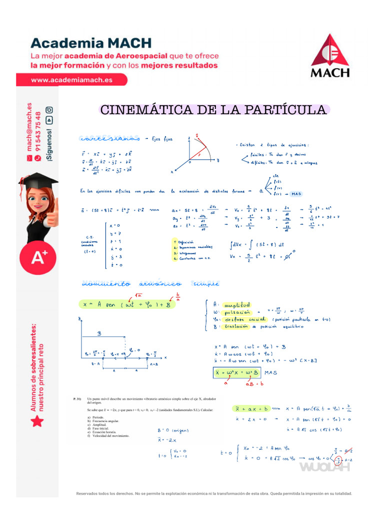 Abrir Cinemática, Teoría y Ejercicios 3 | PDF | Mecánica | Movimiento (física)